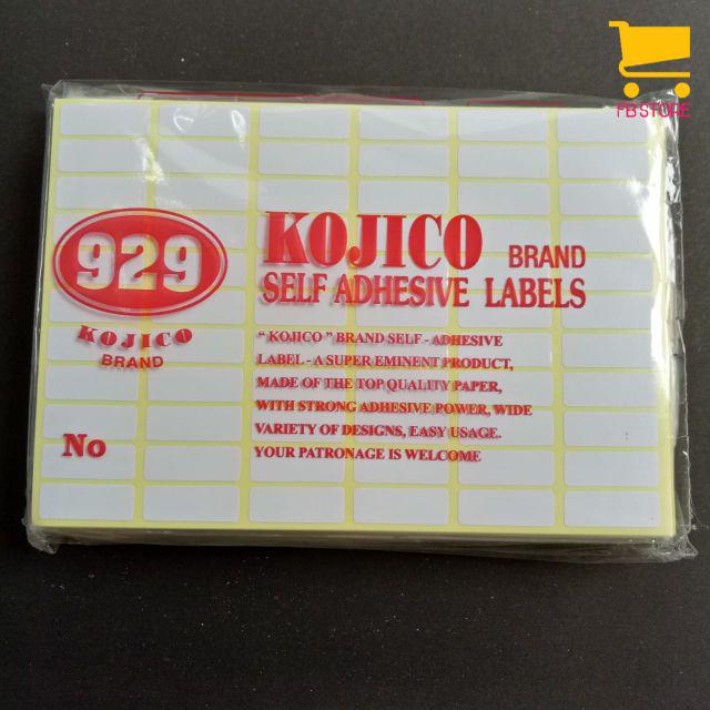 Jual Sticker label harga kertas / self adhesive labels KOJICO 929 ...
