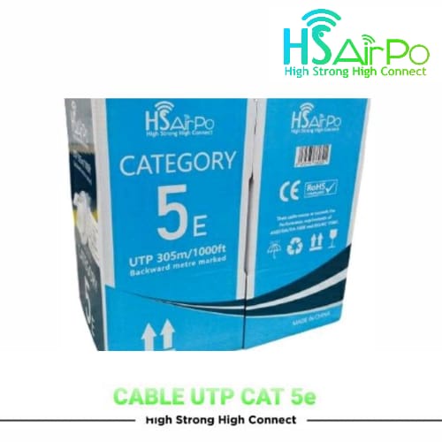 Jual HSAIRPO CABLE UTP CAT 5e HS-UTP5EIN PER ROLL | Shopee Indonesia