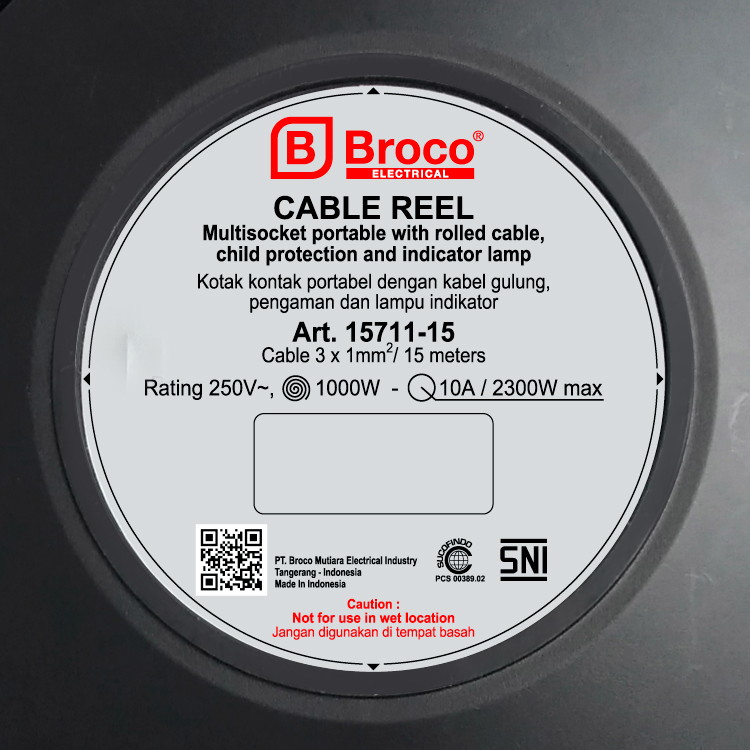 Jual Broco Electrical 15711-15 Kabel Roll 15 M + Indicator Lamp ...