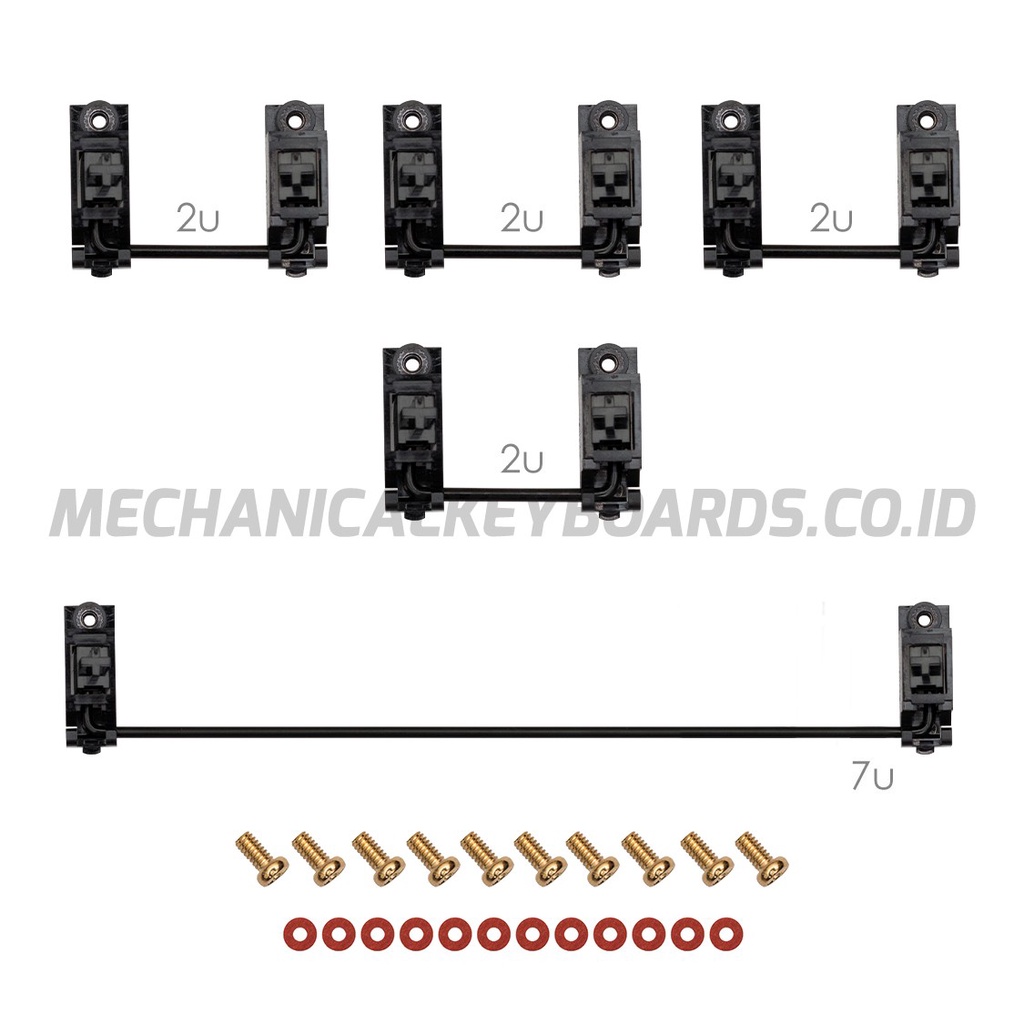 Jual DUROCK V2 Nero Black Plated PCB Screw-In Keyboard Stabilizer Sets ...