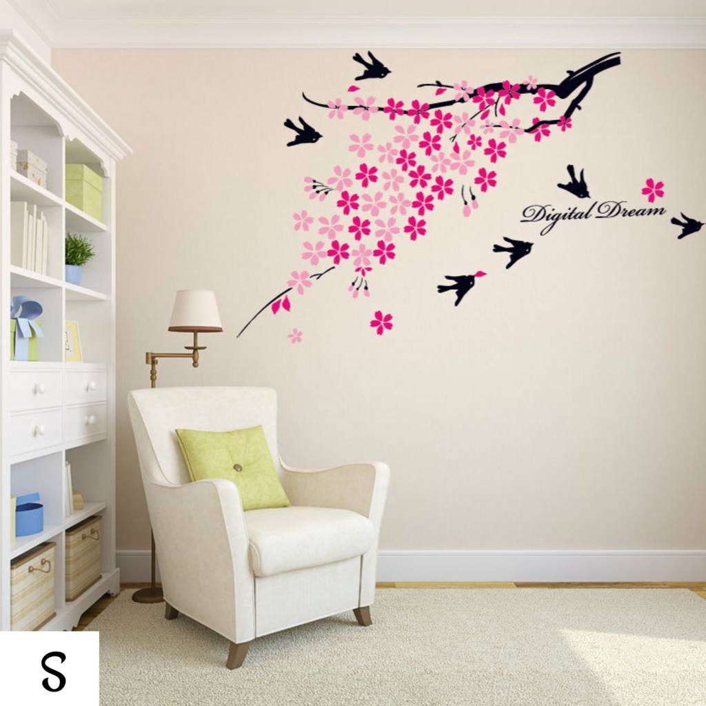 Jual Reliza Wall Sticker Bunga Sakura Flower Matahari Lily Stiker ...
