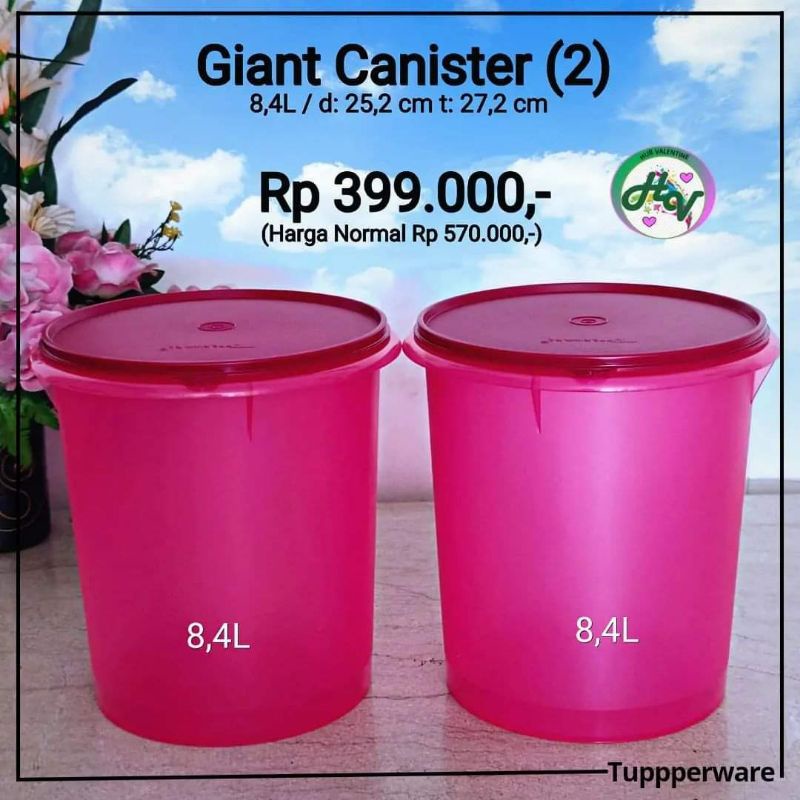 Jual giant canister ukuran 8,4liter tupperware | Shopee Indonesia