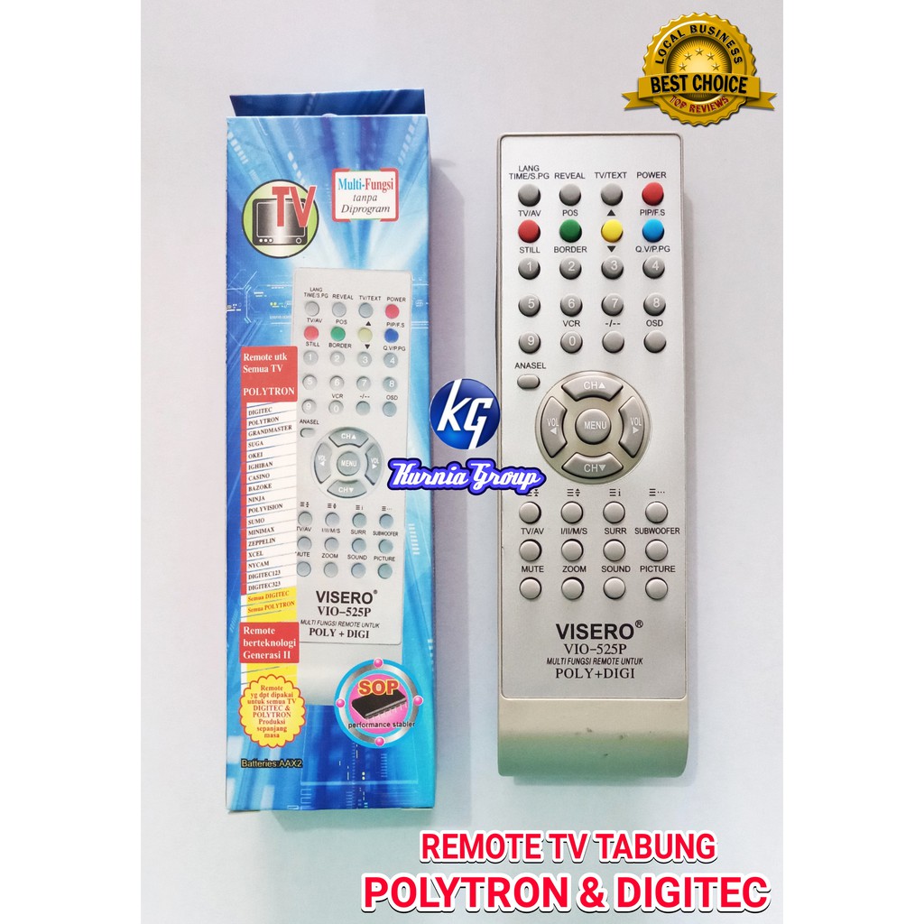 Jual REMOTE TV POLYTRON DIGITEC TABUNG UNIVERSAL REMOT MULTI SEMUA POLITRON SEPANJANG MASA ...