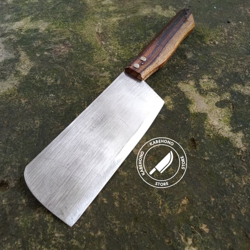Jual PISAU DAGING UKURAN BESAR/ PISAU DATAR GAGANG KAYU / PISAU MASAK ...