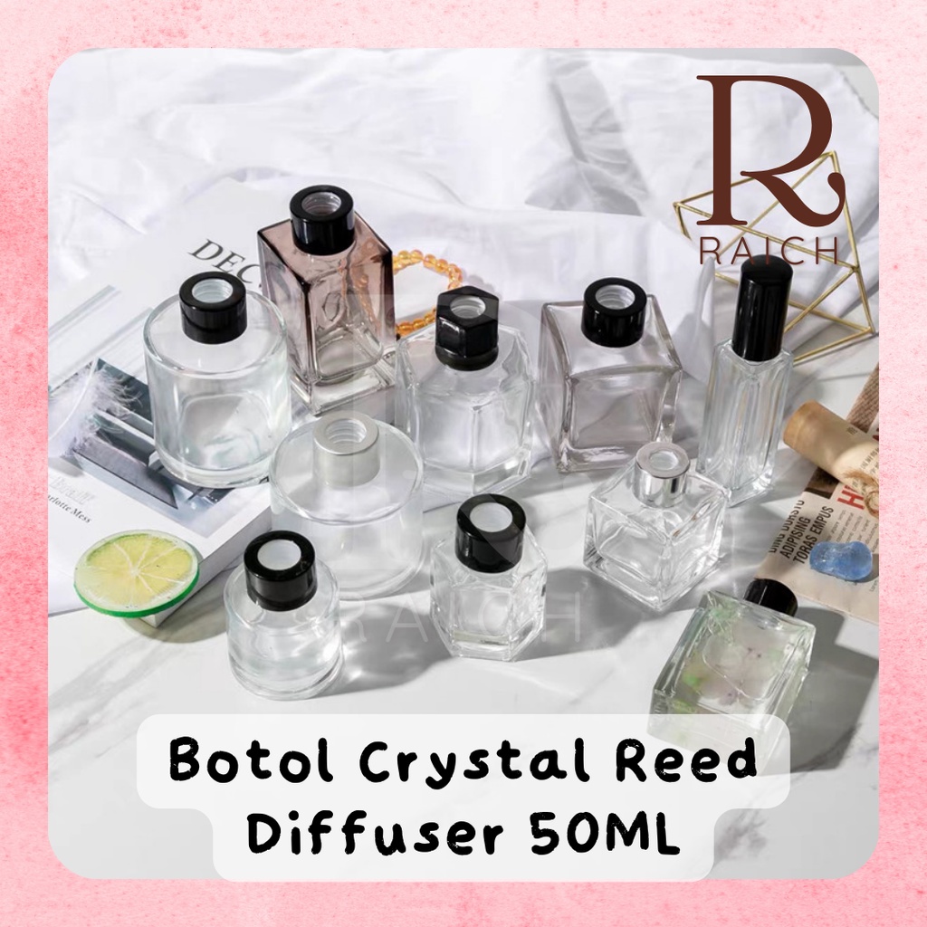 Jual 50ml Botol Reed Diffuser Tutup Aromatherapy Tebal Kaca Crystal ...