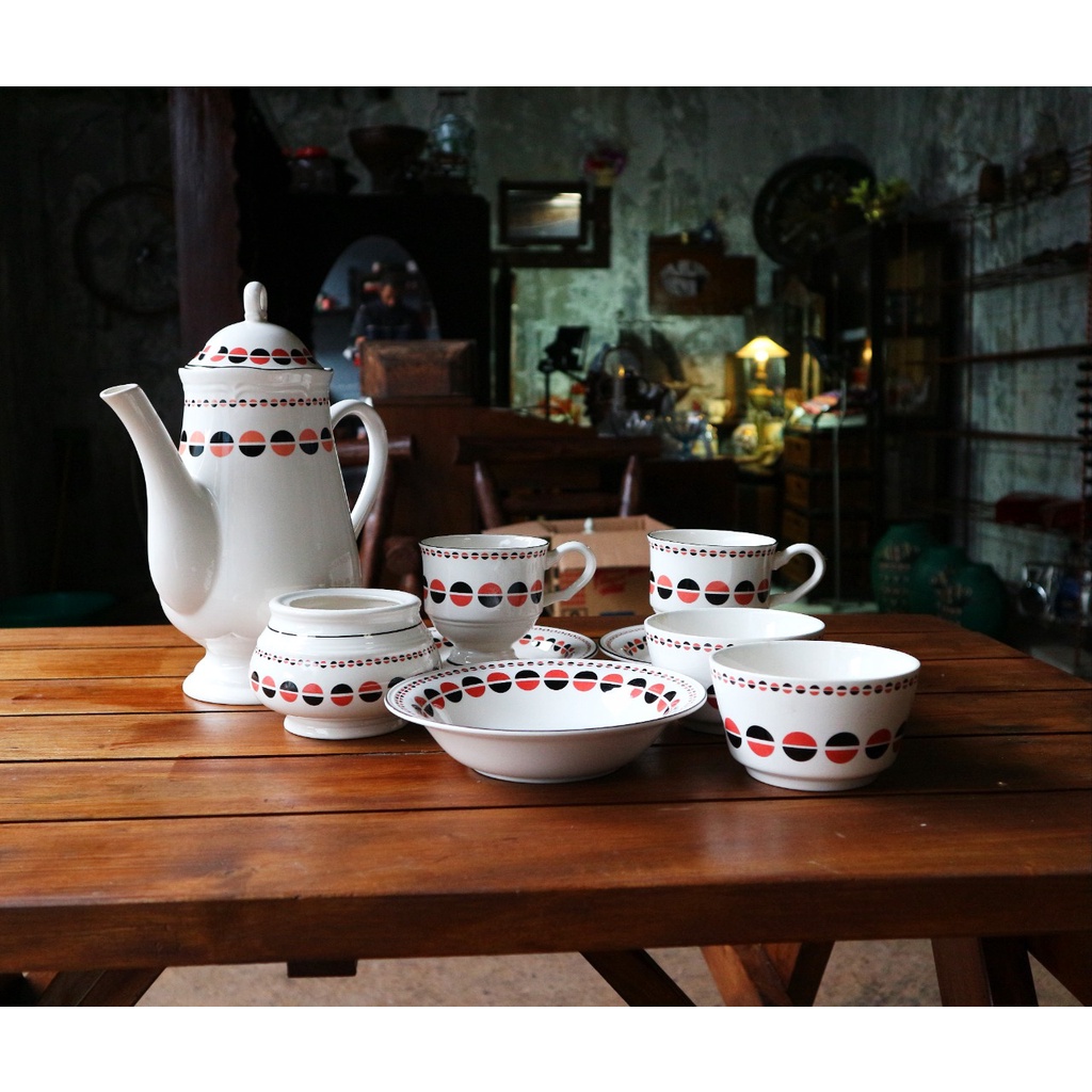 Jual Tea Set Big Size Motif Polkadot | Shopee Indonesia