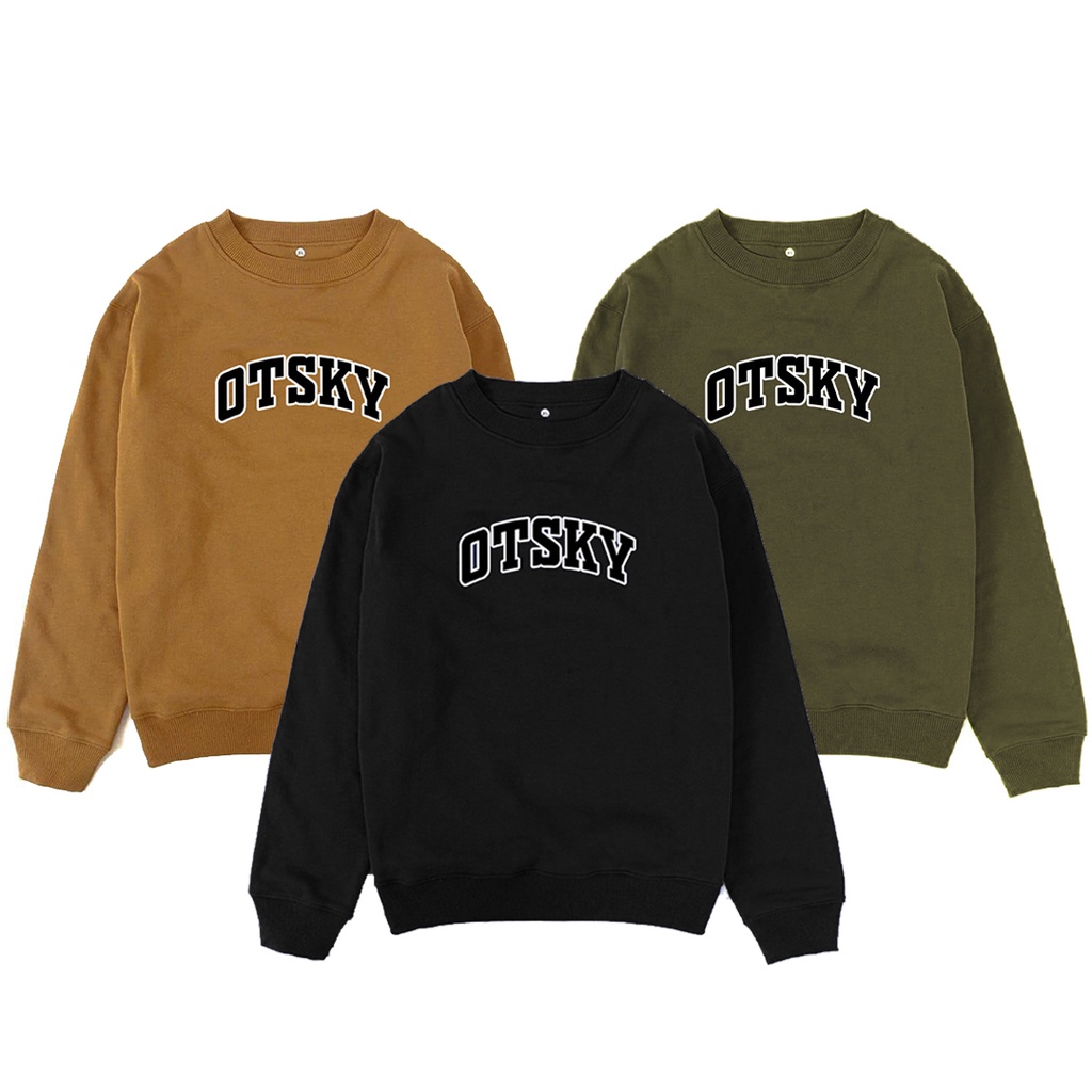 Jual Otsky Crewneck Font Basic Premium Fleece (W) | Shopee Indonesia
