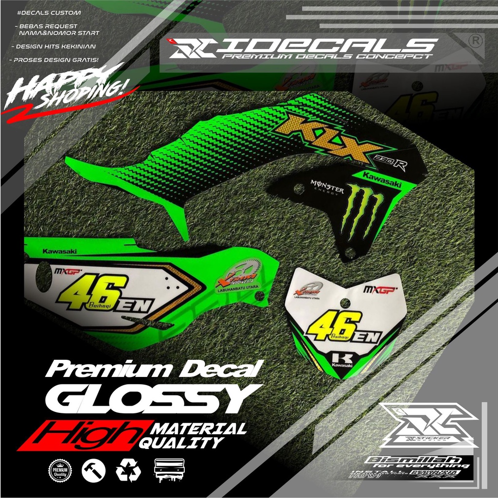 Jual 0046 sticker decal fulbody kawasaki klx 230 desain custom | Shopee ...