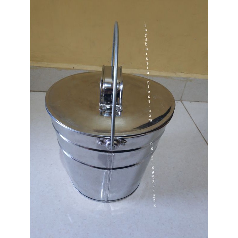 Jual Ember Stainless Plus Tutup Diameter 34 Cm 30Cm 27 CM 22CM | Shopee ...