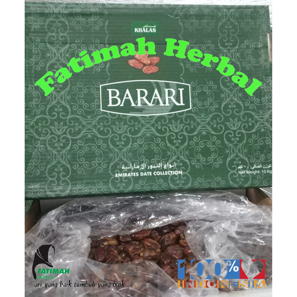 Jual Kurma Khallas Barari - Khalas - 10 Kg | Shopee Indonesia