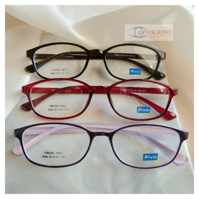 Jual Frame kacamata minus 9588 (frame+lensa) | Shopee Indonesia