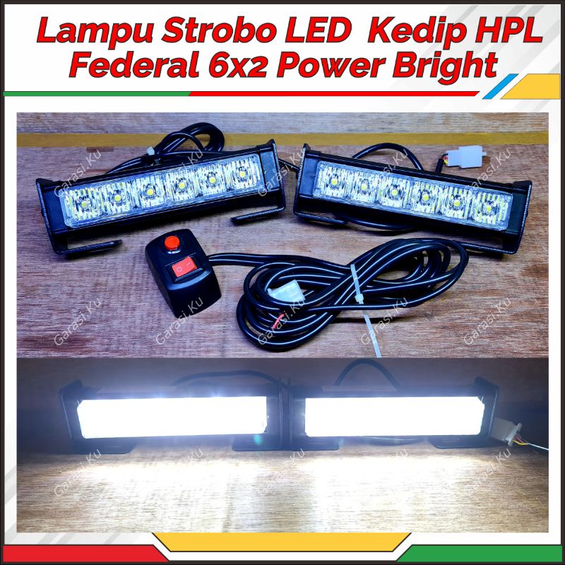 Jual LAMPU LED ISYARAT KEDIP CEPAT STROB0 FEDERAL INTERNATIONAL 12 MATA ...