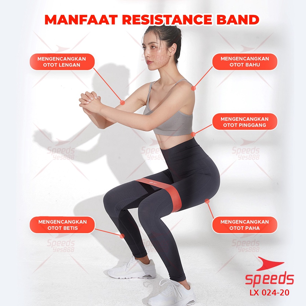 Jual SPEEDS Resistance Loop Bands Set 5 Pcs/ Karet Yoga Band Karet Yoga ...