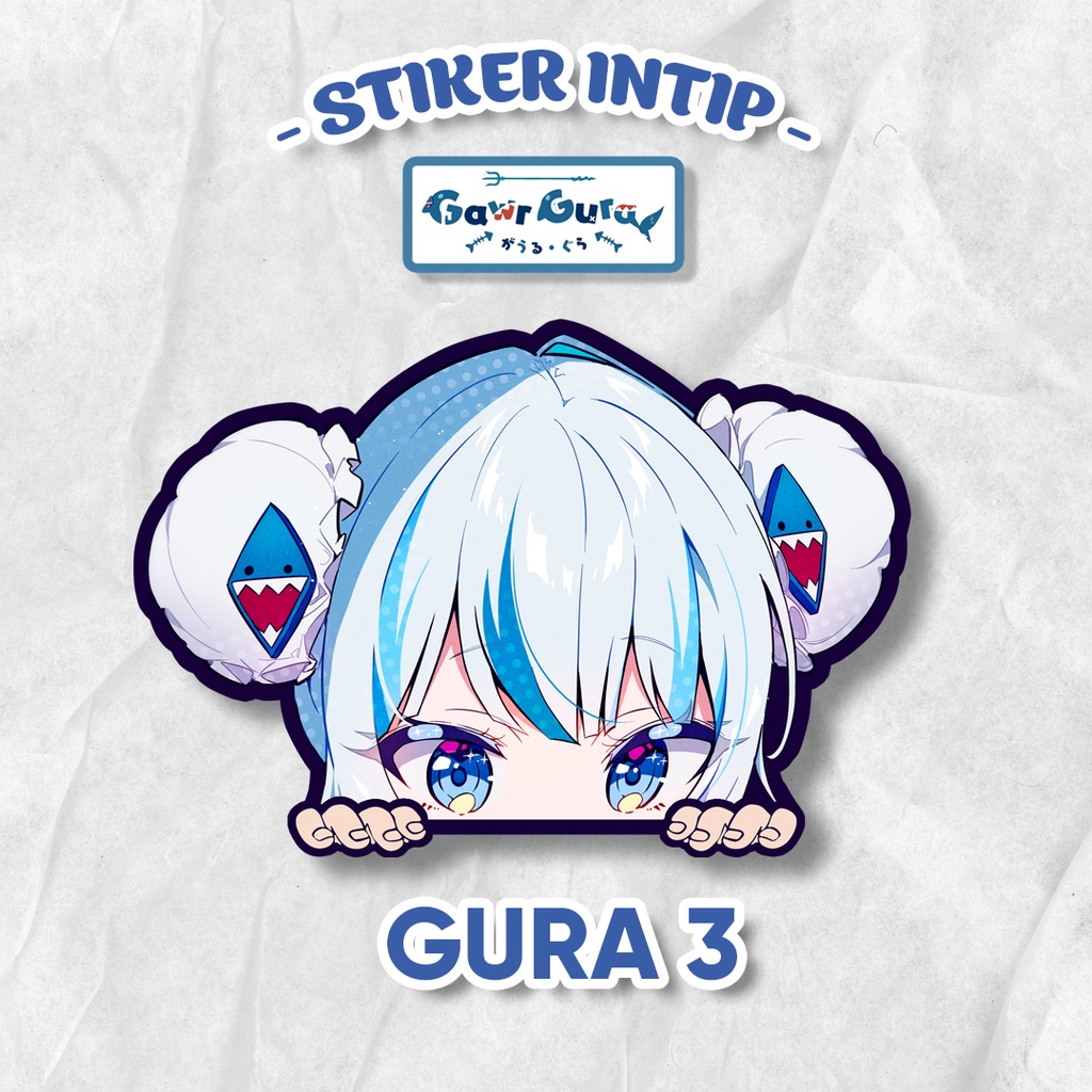 Jual Stiker Intip Gawr Gura Hololive Vtuber Anime Sticker Waterproof ...