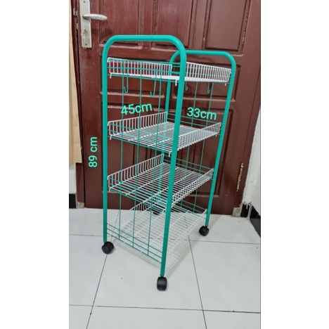 Jual Rak serbaguna 4 susun pakai roda | Shopee Indonesia