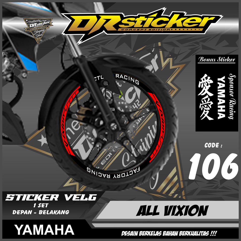 Jual Sticker Velg - Cutting Velg Sticker Cutting Velg Motor VIXION ...