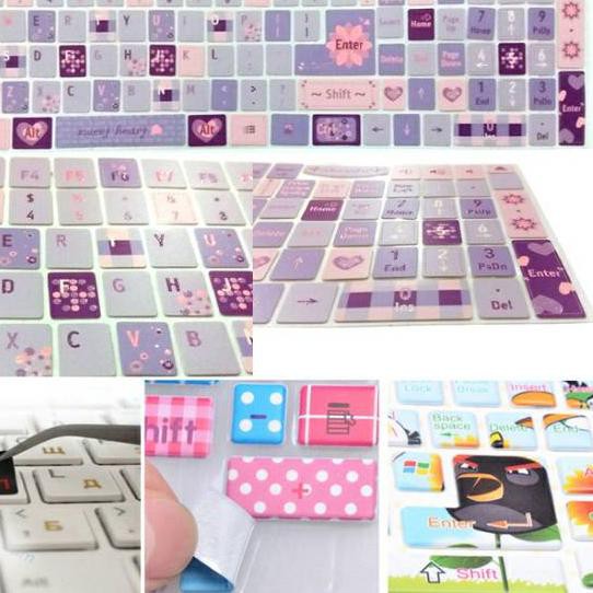 Jual ☉ Stiker Sticker Keyboard Laptop Komputer M005 - A/B/C/D/E/F ♟ ...