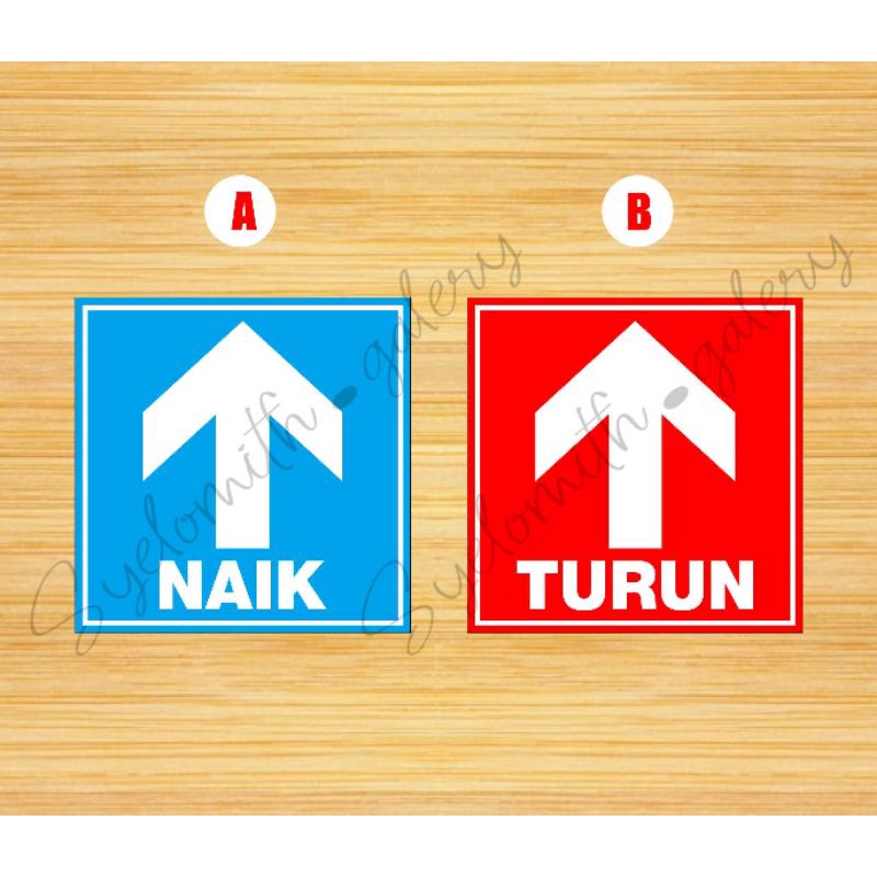 Jual 1 Paket Stiker Tangga Tanda Panah Naik Turun K3 Safety | Shopee ...