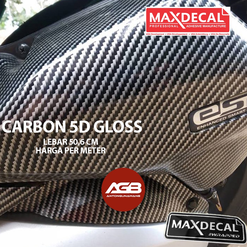 Jual Sticker MAXDECAL 7500 CARBON 5D Print Kevlar Karbon Premium Wrap ...