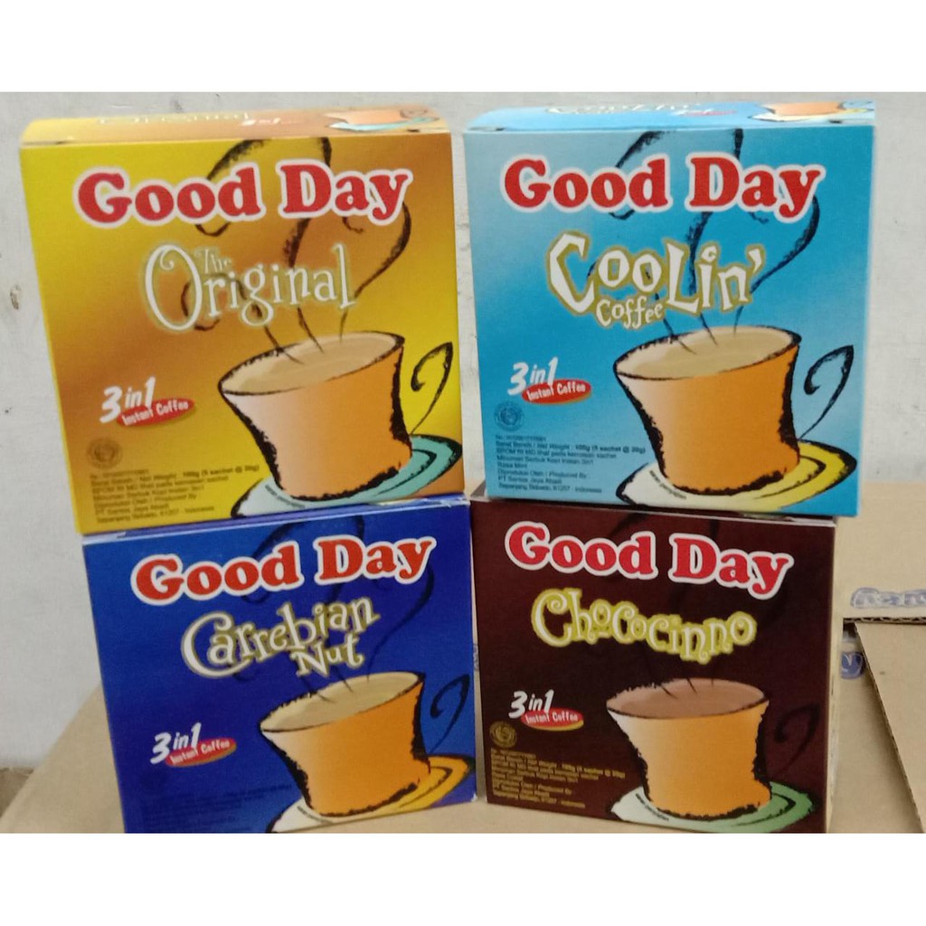 Jual Kopi Good Day 3 In 1 Instant Coffee Kemasan Box Isi 5 Sachet 100gr ...