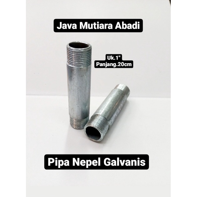 Jual Pipa nepel/pipa neple besi/pipa nipel galvanis 20cm drat 1"(inch ...