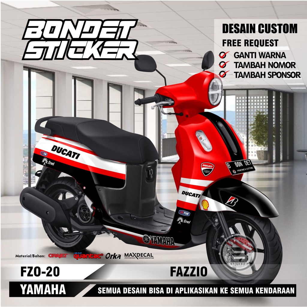 Jual STICKER MOTOR - DECAL YAMAHA FAZZIO FULL BODY KODE FZO-20 | Shopee ...