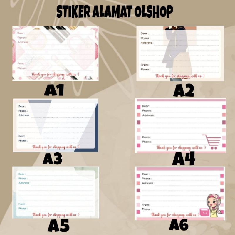 Jual STIKER ALAMAT OLSHOP/LABEL ALAMAT OLSHOP | Shopee Indonesia