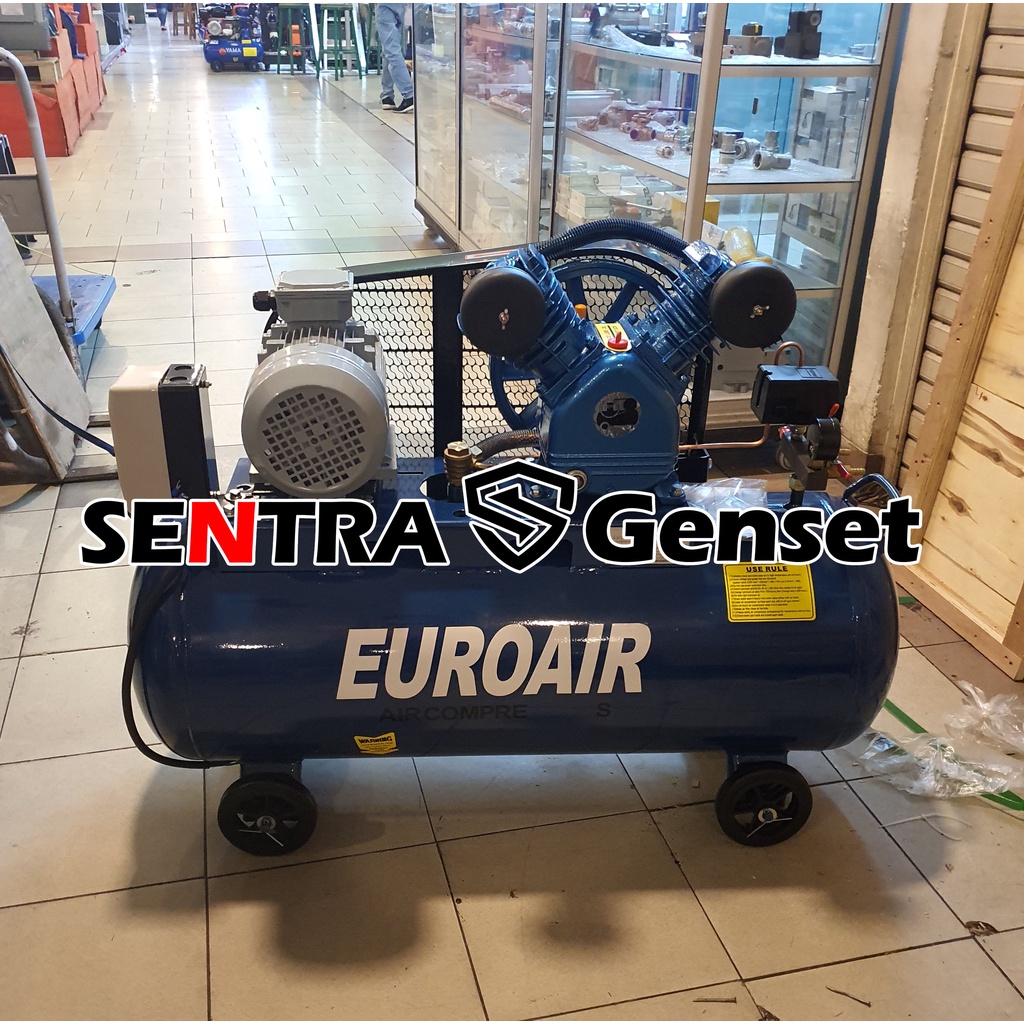 Jual Kompresor Listrik 2 HP Euroair Komplit Elektromotor | Shopee Indonesia