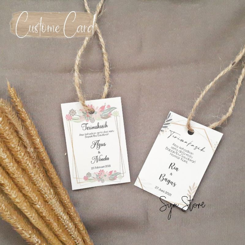 Jual Hang Tag Custome 100pcs | Hang tag Souvenir | Hang tag Kartu ...