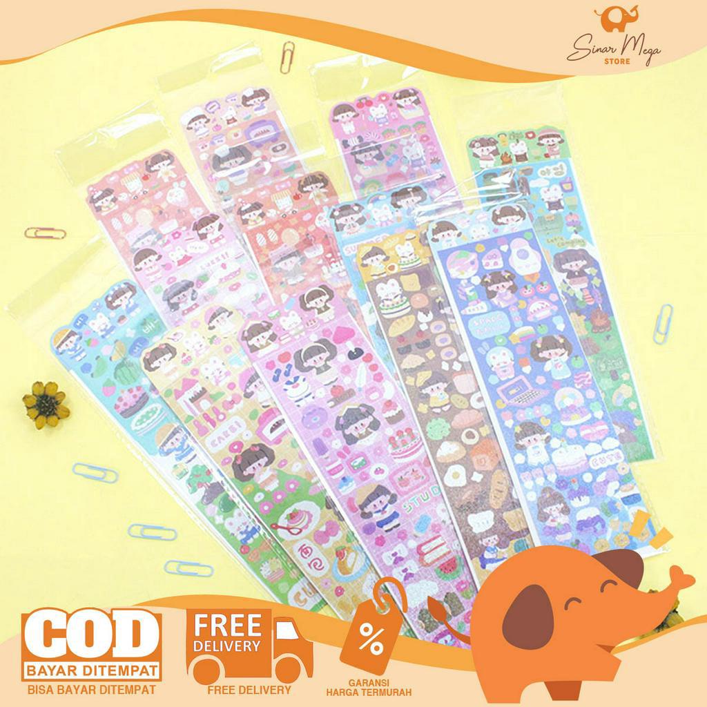 Jual Cute Girl Activity Hologram Diary Deco Stickers / Sticker Tempel ...