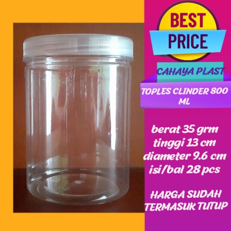 Jual Toples Cylinder 800Ml-Toples Plastik 800Ml-Toples Tabung 800Ml ...