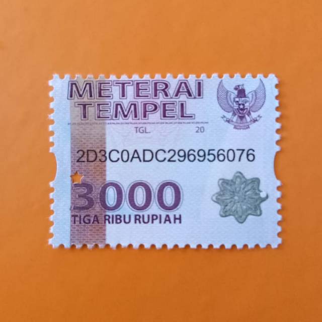 Jual 1 BUAH METERAI TEMPEL MATERAI MATRAI 3000 ORIGINAL ASLI BARU ...