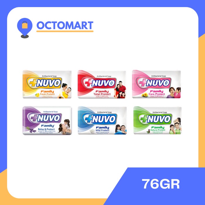 Jual NUVO Sabun Mandi Batang 72gr / Bar Soap Total Mild Nature Care Fresh Relax Protect 72g / 72 ...