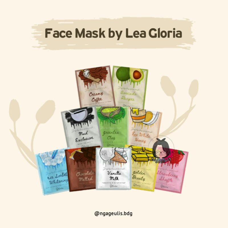 Jual [SELLER RESMI] Lea Gloria Day By Day Face Mask / Masker Wajah 20 ...