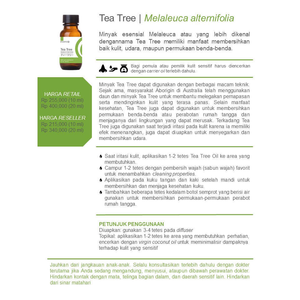 Jual Tea Tree Essential Oil (Jerawat) | Shopee Indonesia