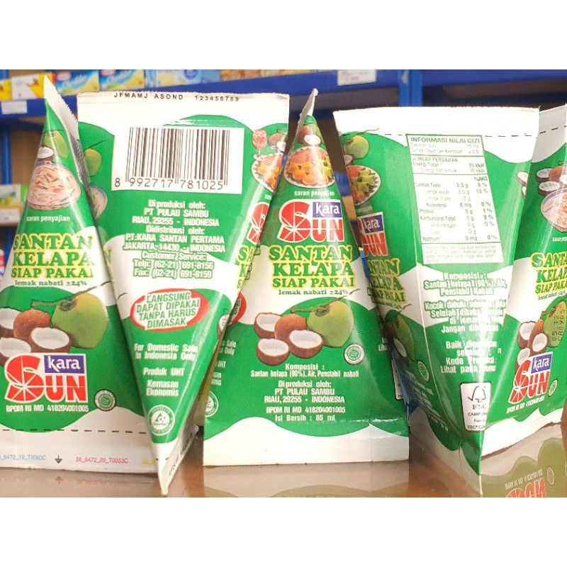 Jual Santan Kara 65ml x 3pcs/Coconut cream/Kara Santan | Shopee Indonesia
