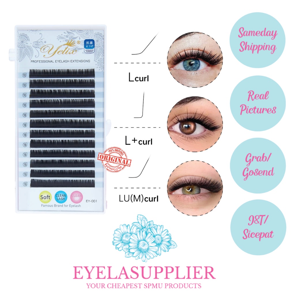 Jual Yelix L Curl Series Easy Fan New Trend L Shaped Lashes Eyelash ...