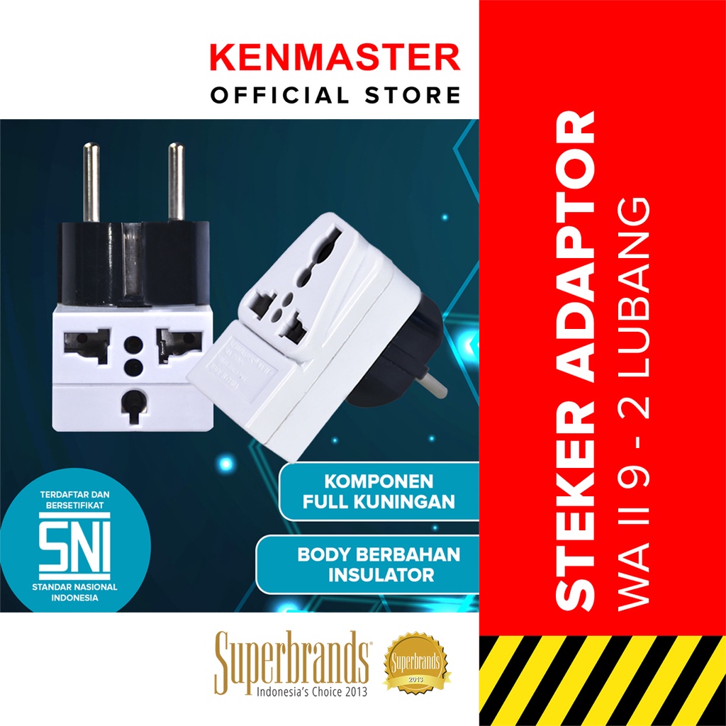 Jual Kenmaster Steker 508 WAII9 / Sambungan Kabel Stopkontak ...