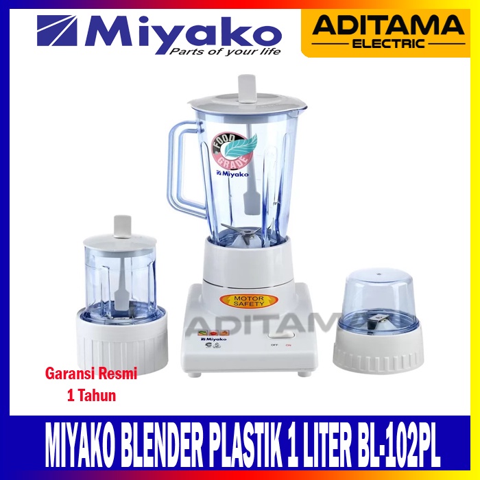Jual MIYAKO BLENDER PLASTIK 1 LITER BL-102PL/ BLENDER MIYAKO 1 LITER ...