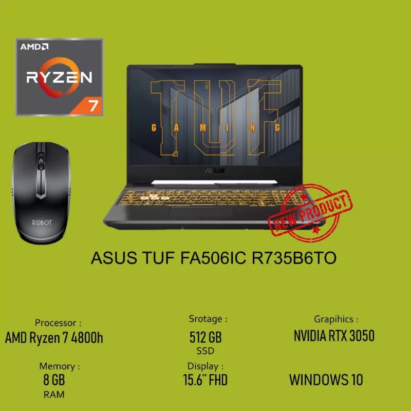Jual Laptop Asus Gaming Tuf FA506IC R735B6TO | Shopee Indonesia