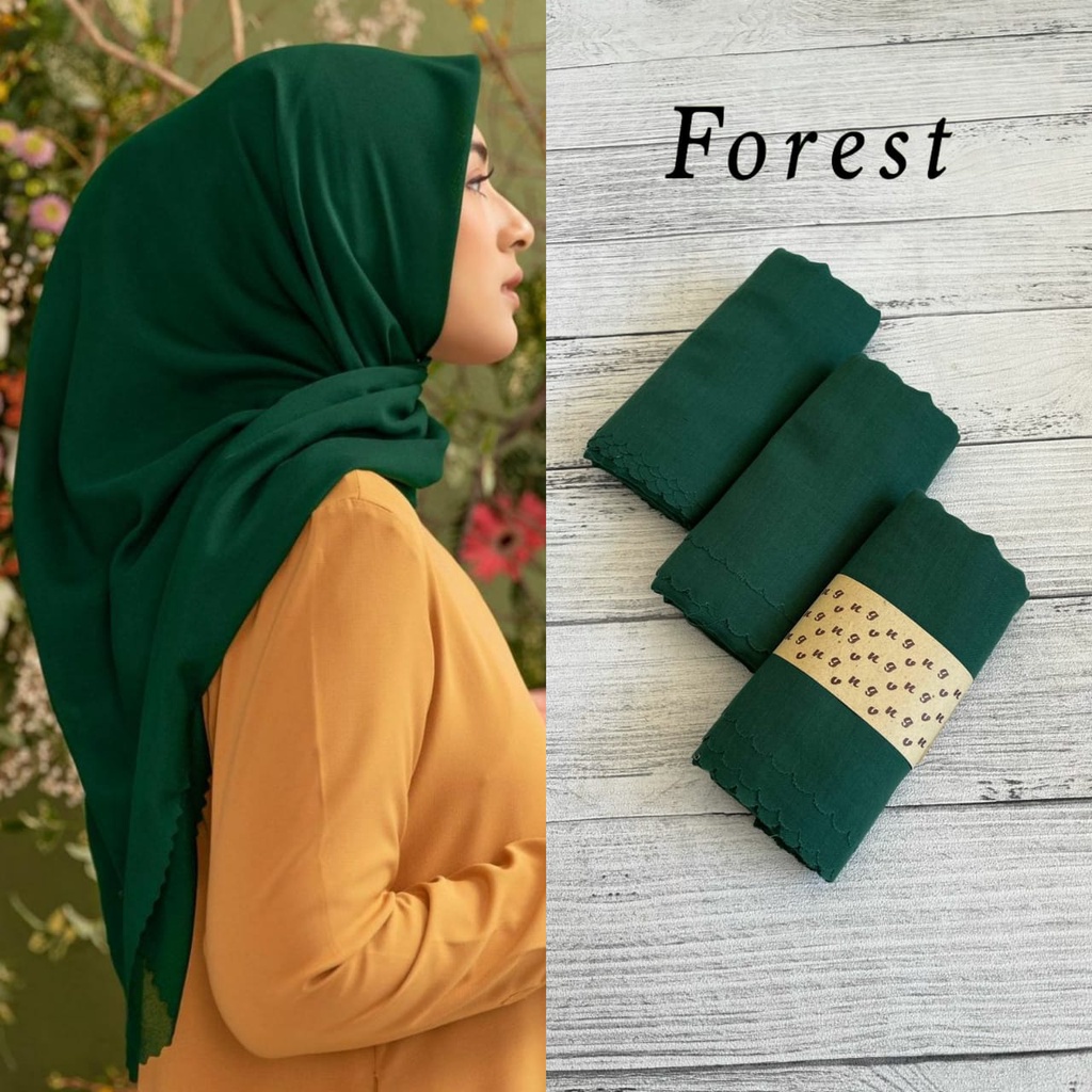 Jual hijab segi empat polos voal premium hijau | Shopee Indonesia