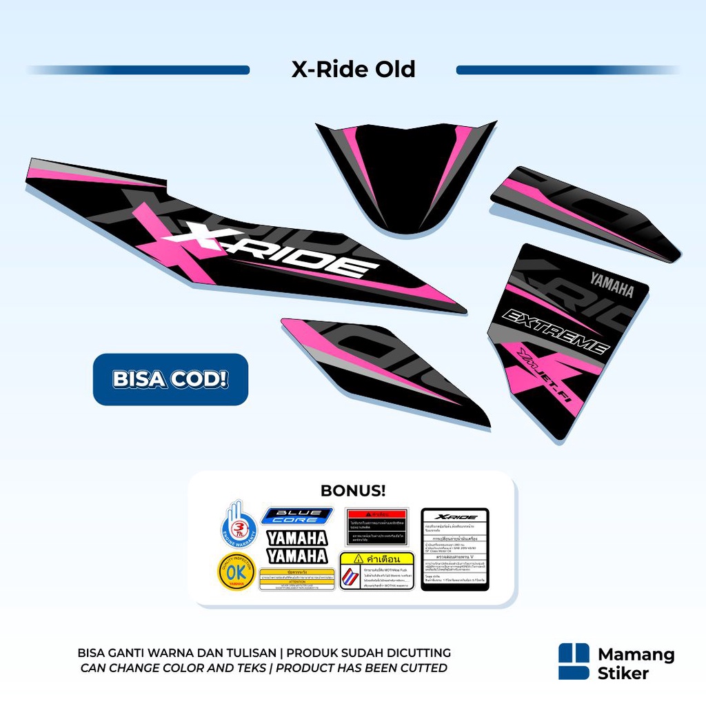 Jual Striping XRIDE Old Variasi (Z) X Ride 115 Lama Sticker Stiker ...