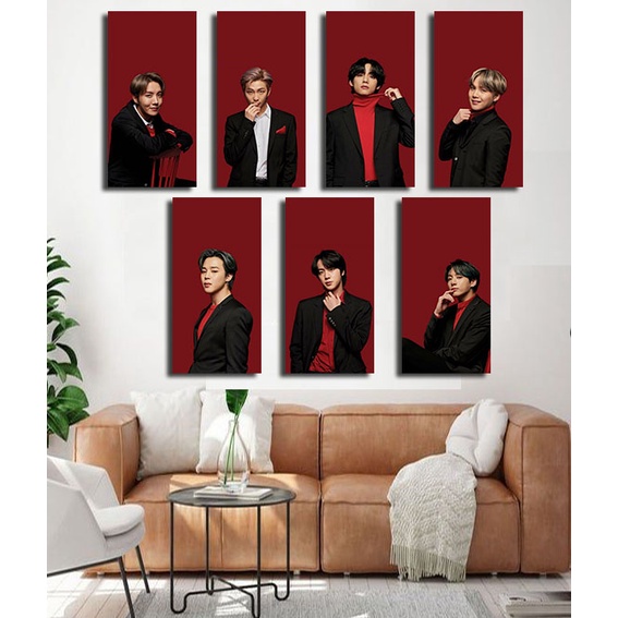 Jual 1 PAKET WALLDECOR 7 MEMBER BTS ALL MEMBER - HIASAN DINDING BTS ...
