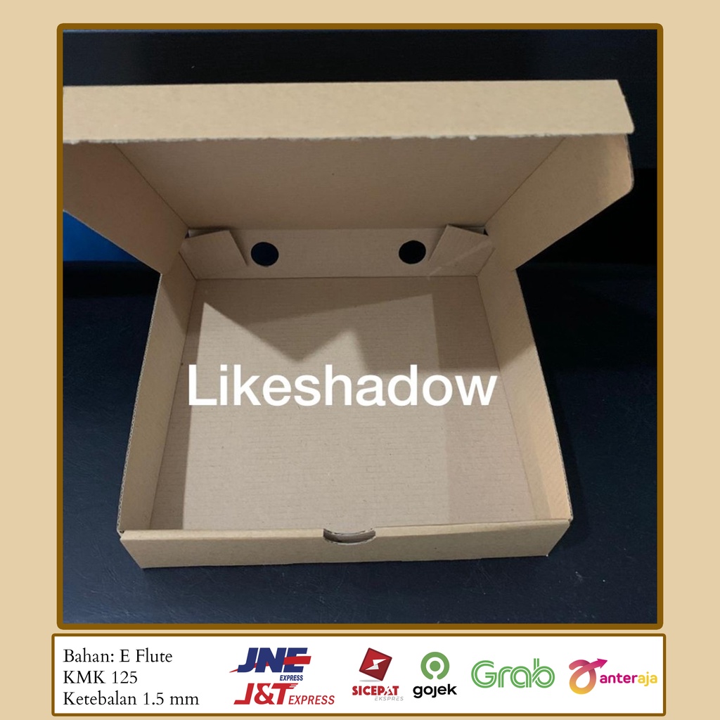Jual Pizza Box/ 25x25x5 cm/ 25 x 25 x 5 cm coklat-coklat/ Kardus ...