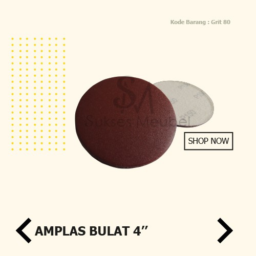Jual AMPLAS BULAT 4 IN GRIT 80 - AMPLAS BULAT VELCRO - AMPLAS BULAT ...