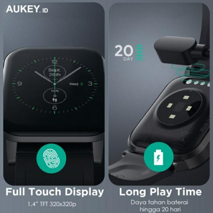 Jual Aukey Ls02 Original Smartwatch Fitnes Tracker 12 Activity (Promo) | Shopee Indonesia