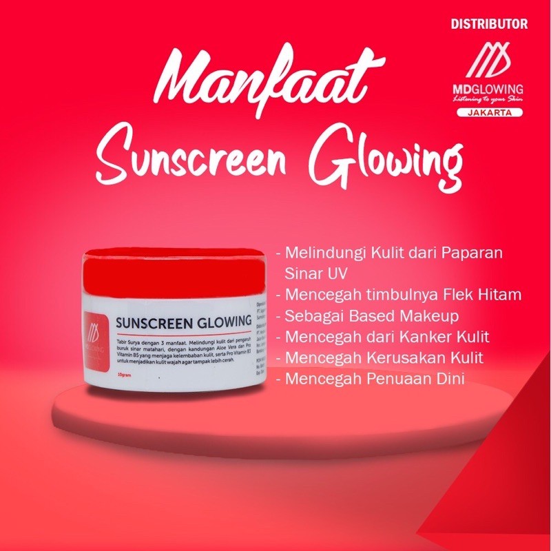 Jual Sunscreen Glowing by MD Glowing MDGlowing Skin Original Md Clinic ...