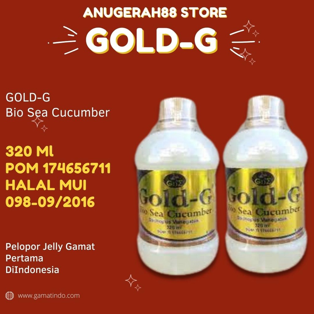 Jual Gold G Paket Hemat 2 Botol gamat Bio sea cucumber 320ml 100% Asli Dan Pastinya Aman ...