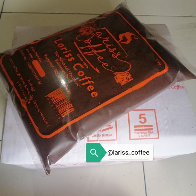 Jual Lariss Coffee Kopi Bubuk Pontianak Robusa 1kg | Shopee Indonesia