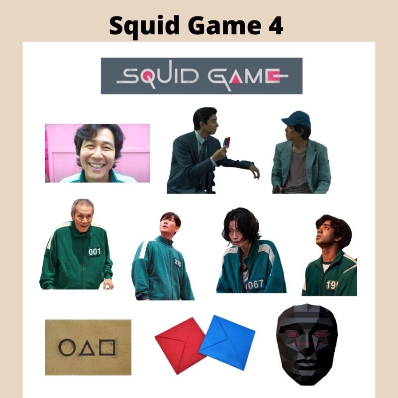 Jual Sticker Squid Game Stiker Drama Korea Squid Game Tumblr Aesthetic ...